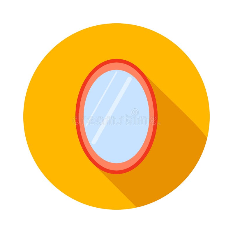 Mirror flat icon stock vector. Illustration of handle - 79627186