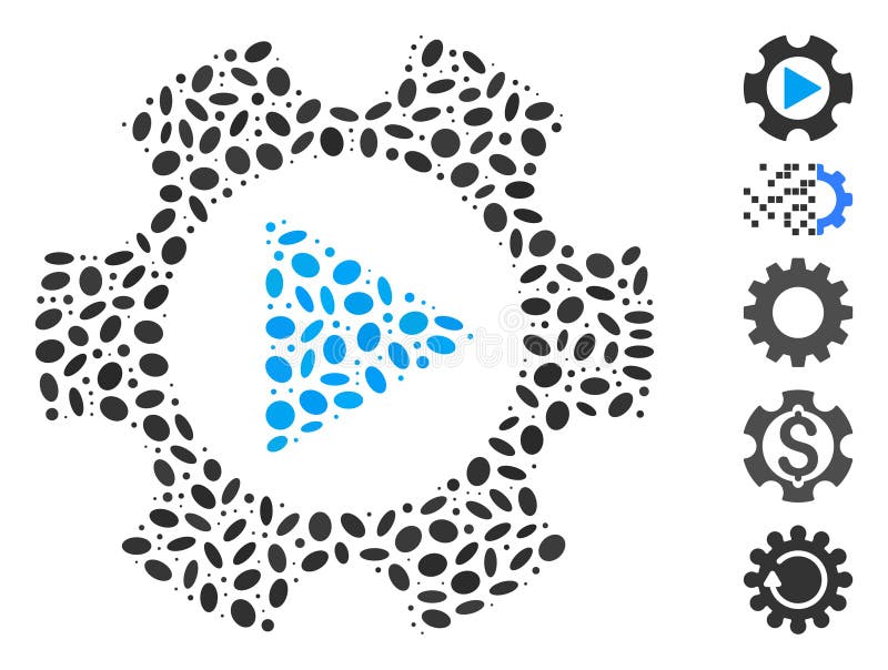 Oval Mosaic Automation Gear Stock Illustrations – 6 Oval Mosaic ...