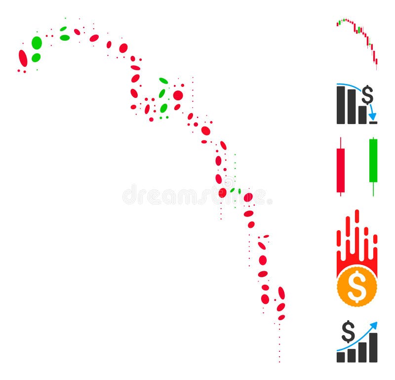 Candlestick Falling Acceleration Chart Mosaic Icon of Circle Dots Stock ... Candlestick Falling Acceleration Chart Mosaic Icon of Circle Dots Stock ...