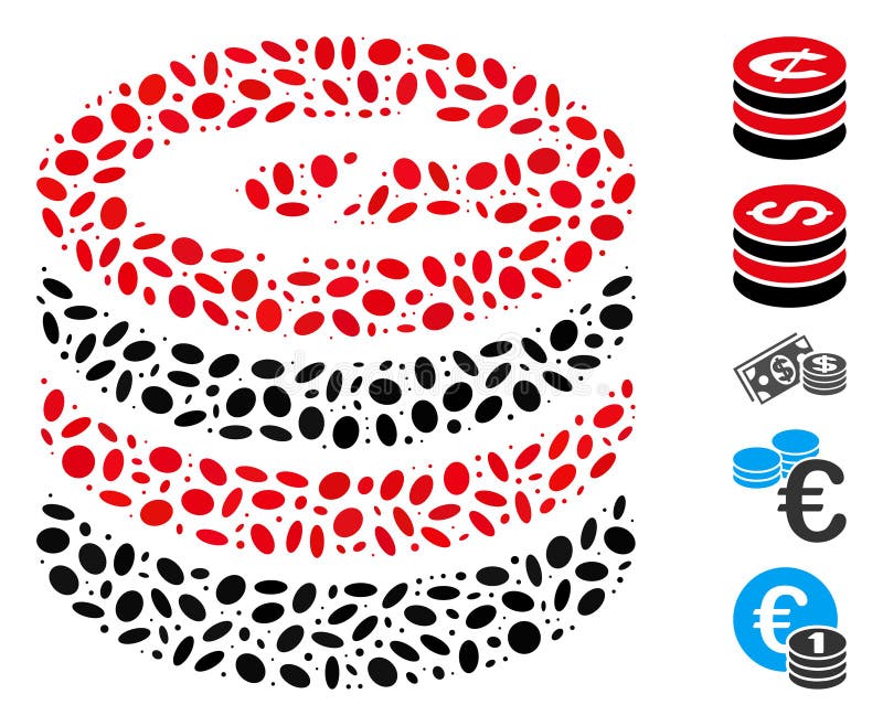 Oval Mosaic Cent Coins Stack Stock Illustration - Illustration of ...