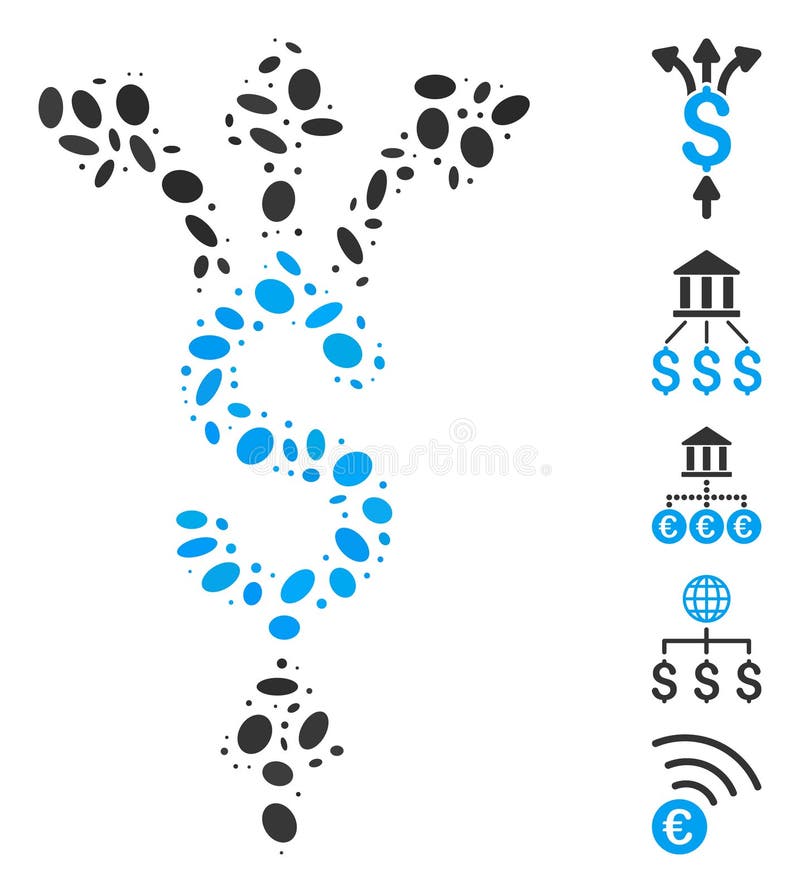 Oval Mosaic Divide Payments Stock Illustration - Illustration of dotted ...