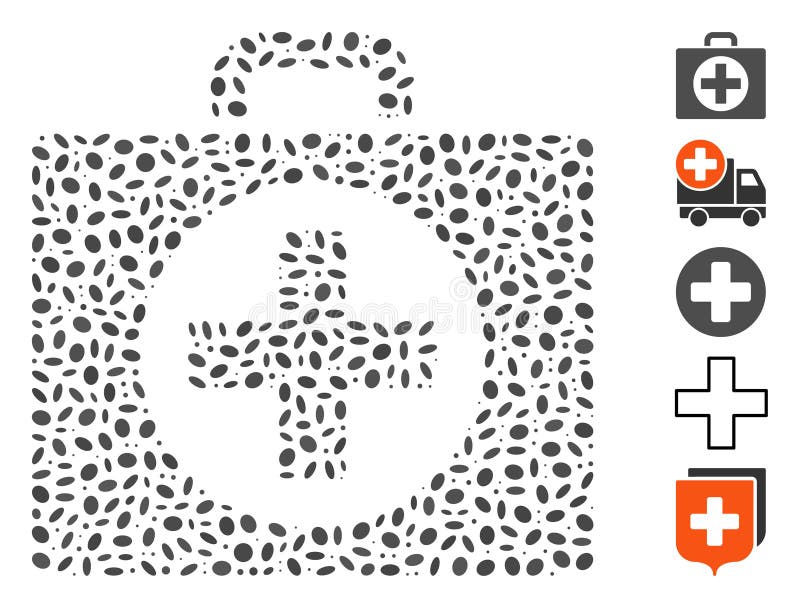 Oval Mosaic First Aid stock illustration. Illustration of health ...