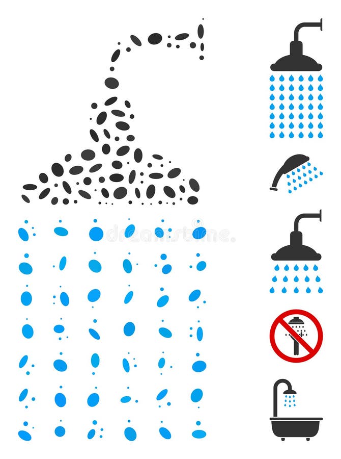 Oval Mosaic Shower stock illustration. Illustration of abstraction ...