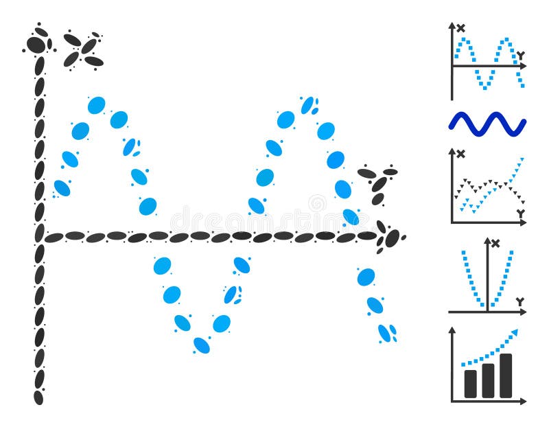 Oval Mosaic Sine Plot stock illustration. Illustration of graph - 174942815