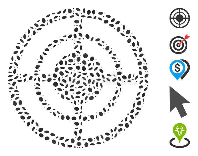 Oval Mosaic Target stock illustration. Illustration of combination ...