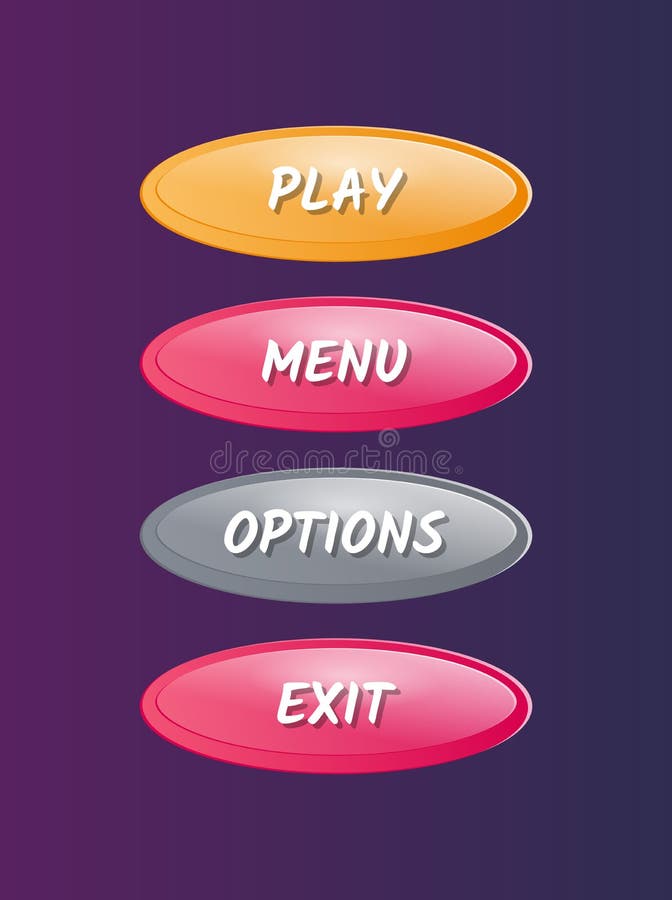 Oval Options Selection Windows Set Stock Vector - Illustration of ...