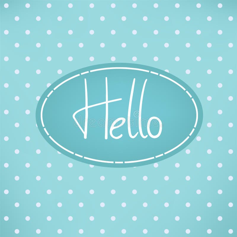 Oval Ornament Frame with Hello Message Stock Vector - Illustration of ...
