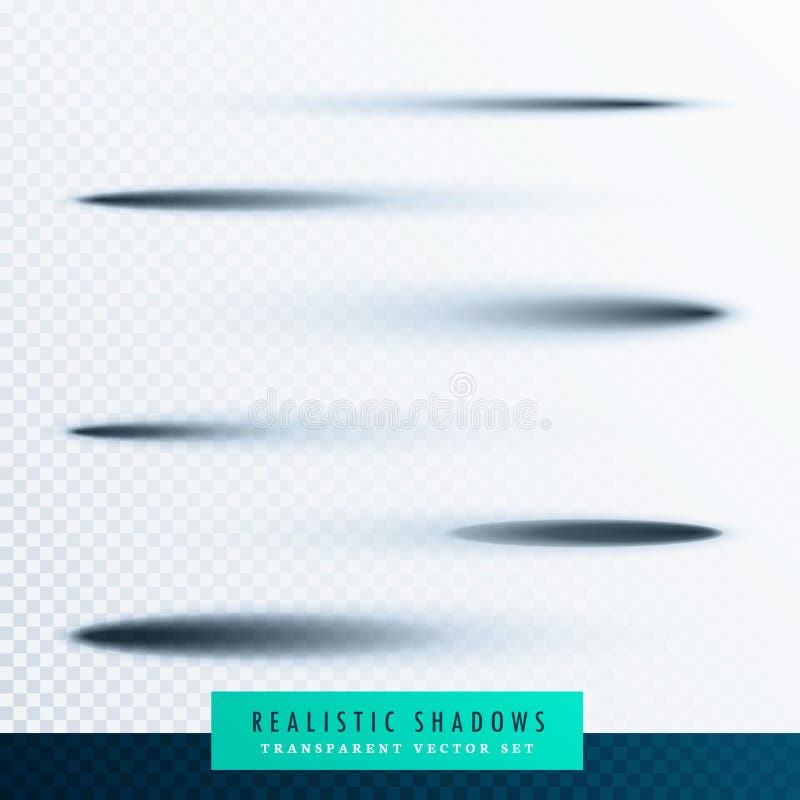 Collection of Oval Shape Realistic Shadow Effect Design Stock Vector ...