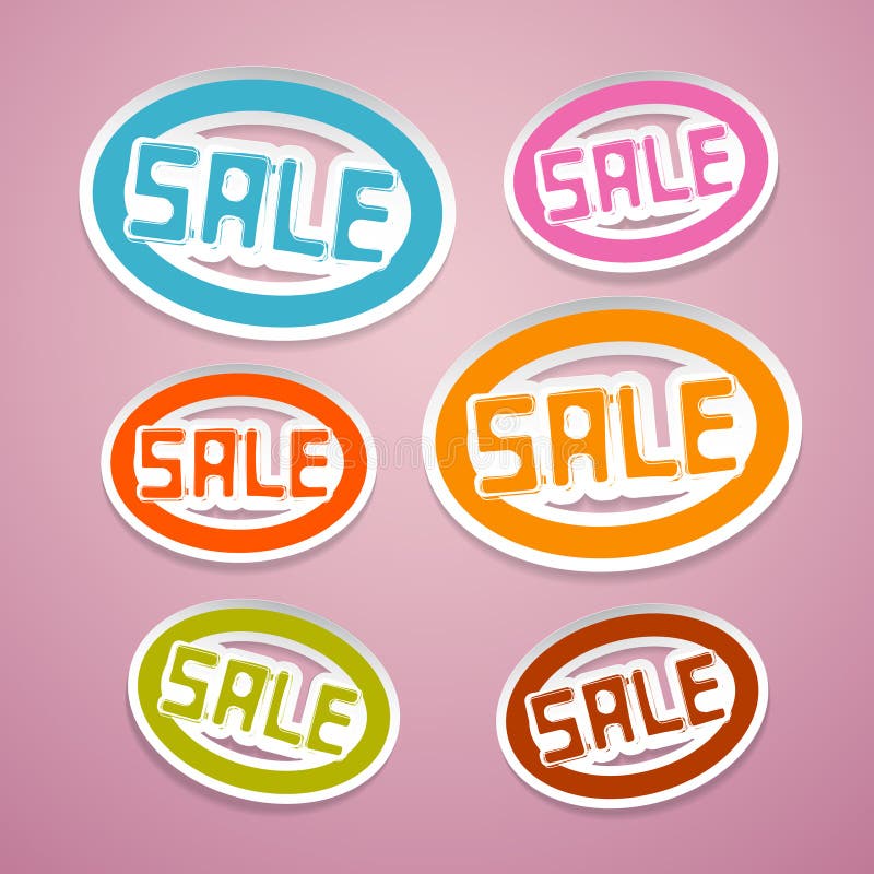 Oval Paper Vector Sale Titles Stock Vector - Illustration of sale ...