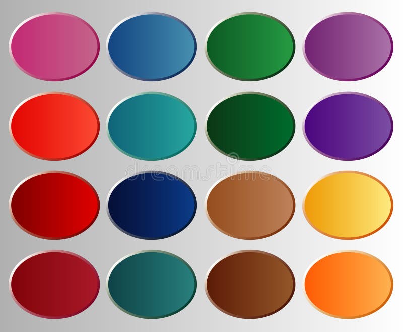 Oval buttons stock vector. Illustration of isolated, empty - 6892919