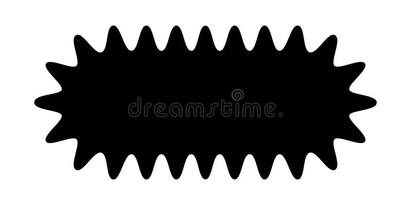 Oval Rectangle Form with Wavy Edges. Rectangular Shape with Wiggly ...