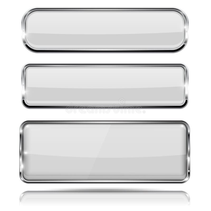 White Rectangle Button