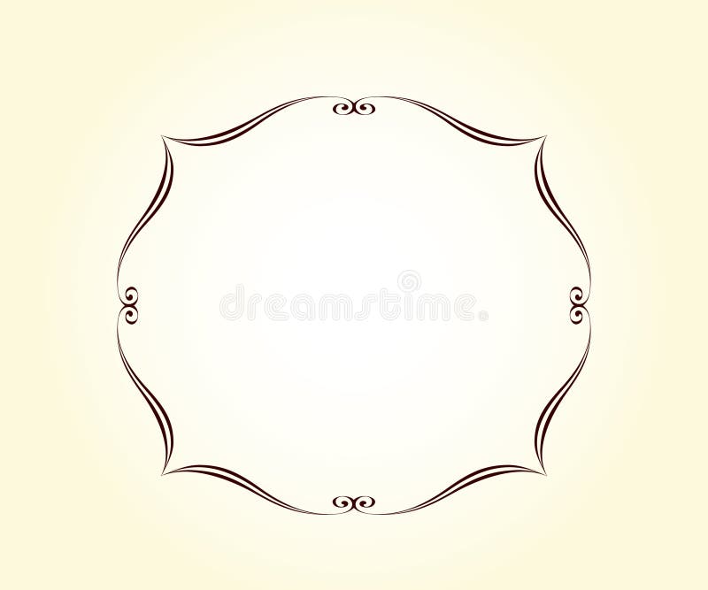 Oval Retro Frame with Place for Text.Vector Illustration Stock Vector ...