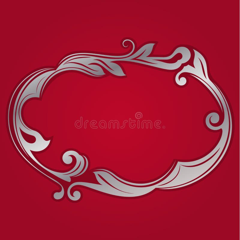 Oval Retro Frame with Place for Text.Vector Illustration Stock Vector ...