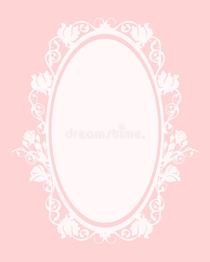 Oval roses frame stock vector. Illustration of rose, element - 73915605