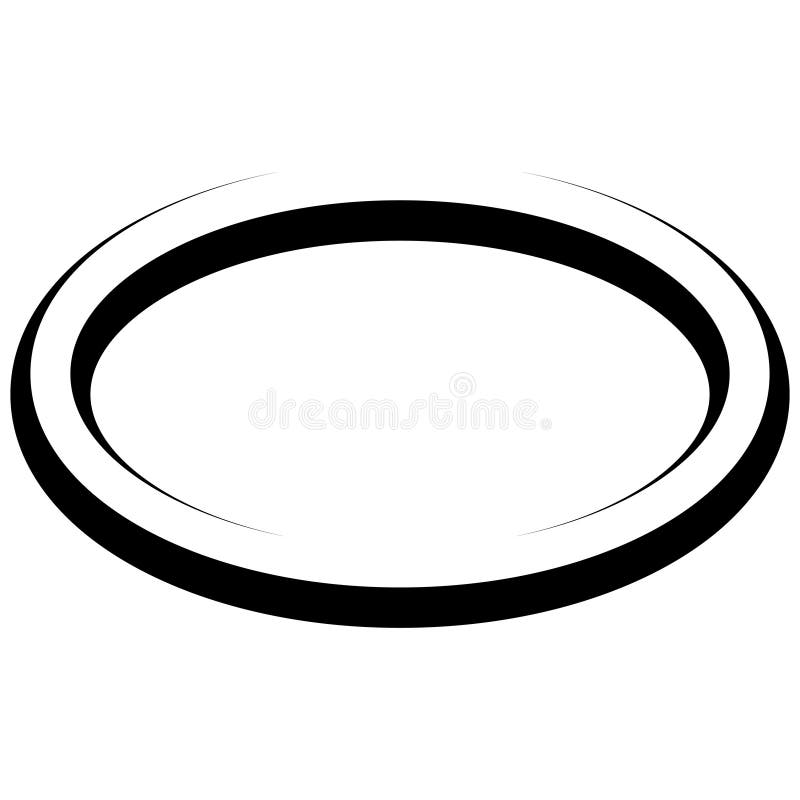 Oval Round Banner Frame Elegant Lines, Borders, Vector Hand Drawn ...