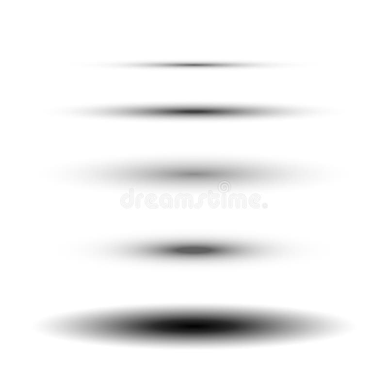 Oval Round Shadows Vector Realistic Isolated Transparent Background ...