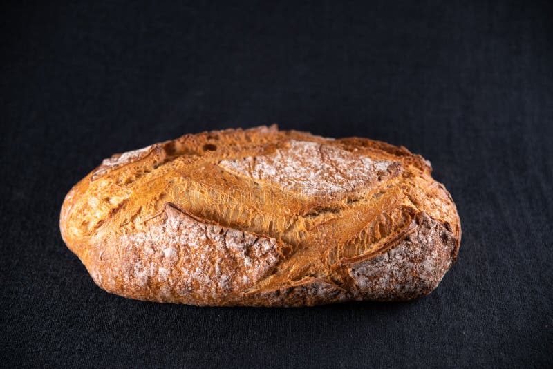 Rustic Bread, Beautiful Golden Crust with Diamond Patterns, Close-up ...