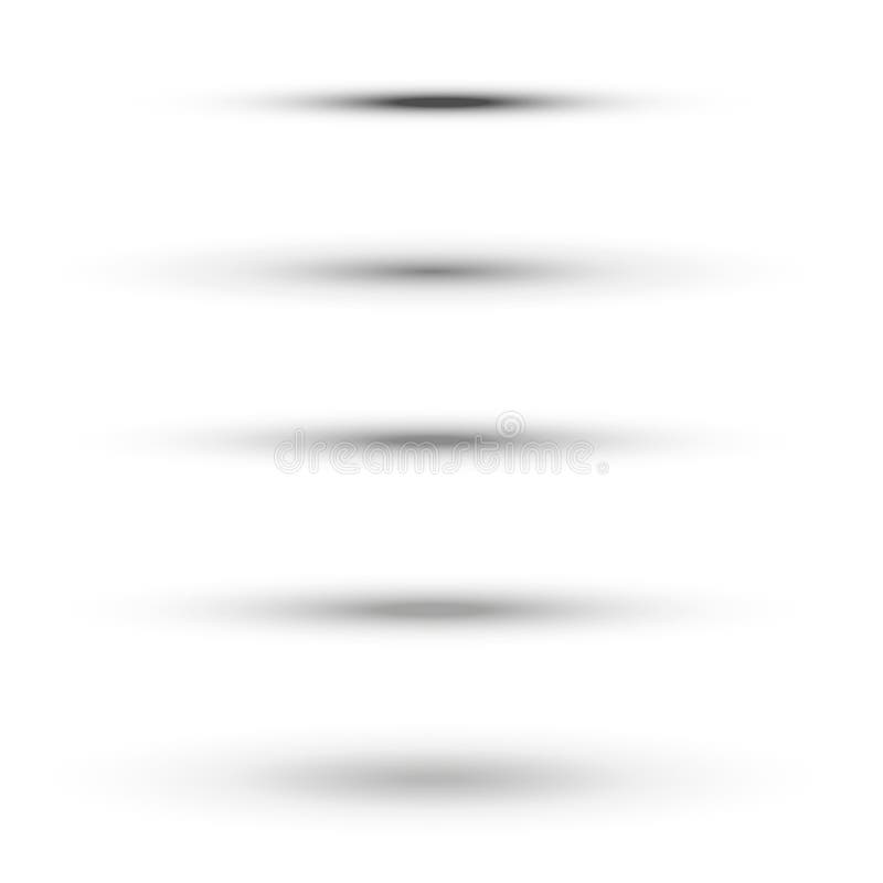 Oval Shadow Set for 3d Effect Stock Vector - Illustration of decorative ...
