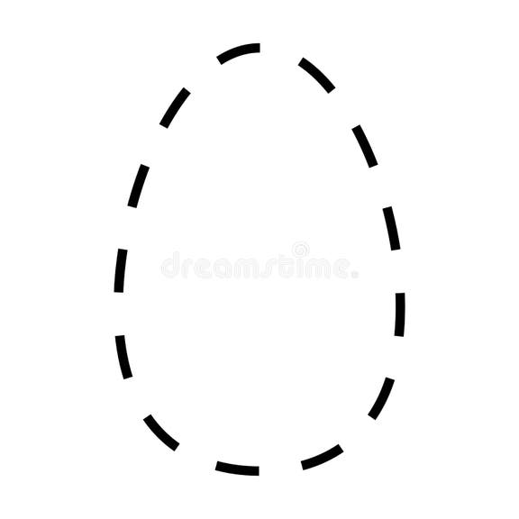 Oval Shape Dashed Symbol Vector Icon for Creative Graphic Design Ui ...