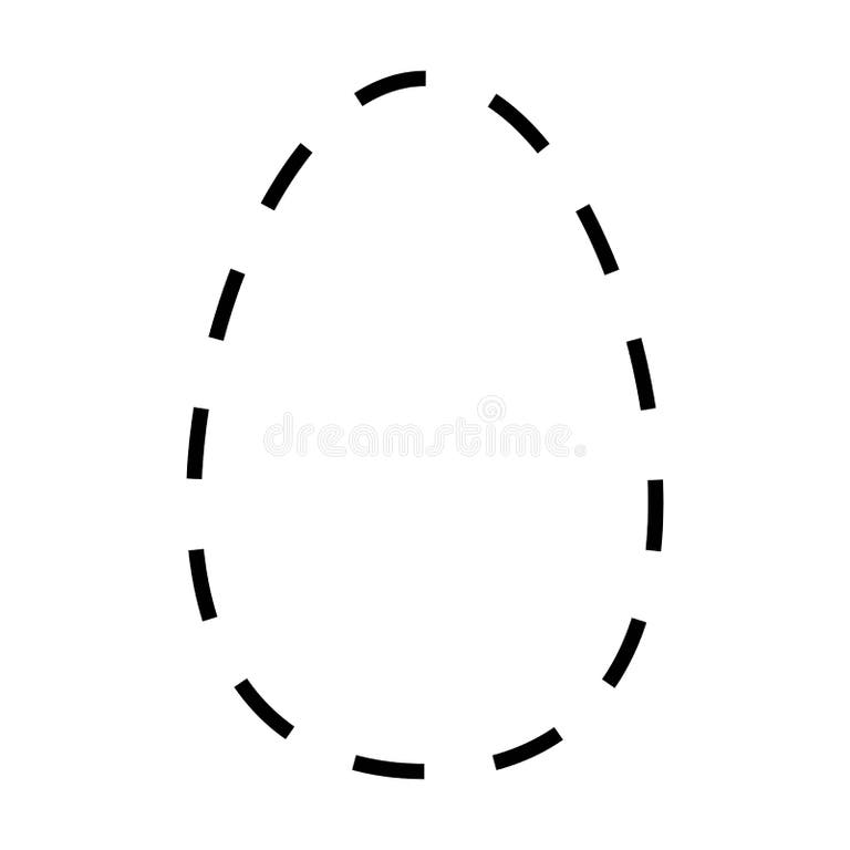 Oval Shape Dashed Symbol Vector Icon for Creative Graphic Design Ui ...