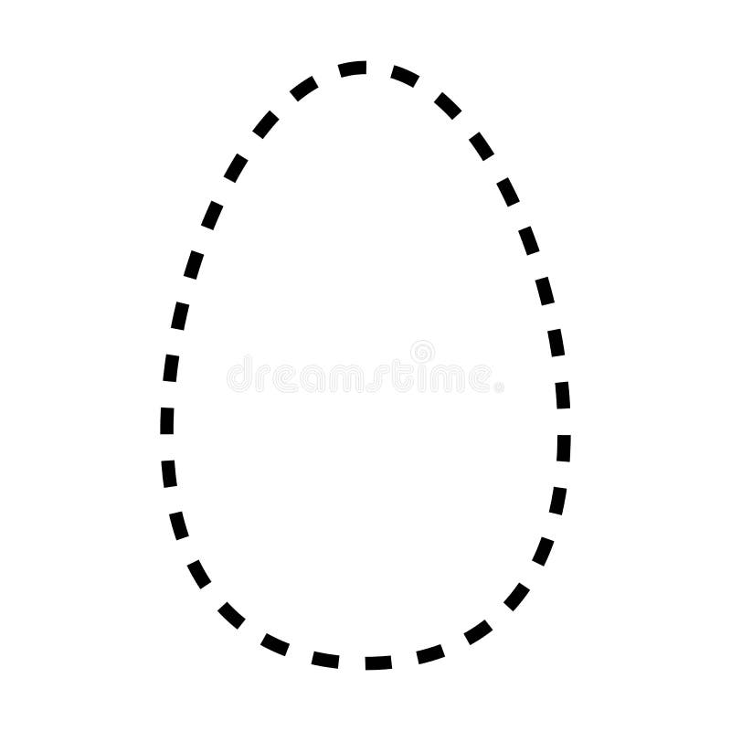 Oval Shape Dashed Symbol Vector Icon for Creative Graphic Design Ui ...