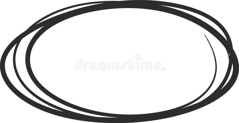 Oval Shape Emphasizing Important Information, Using a Hand Drawn Style ...
