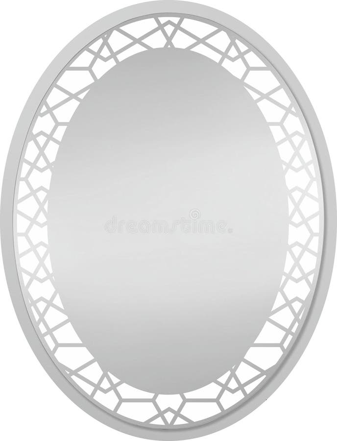 Oval Shape Mirrors Glass Border Design Vector CDR Stock Vector ...