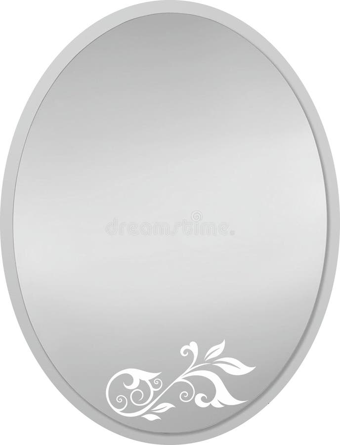 Oval Shape Mirrors Glass Border Design Vector CDR Stock Vector ...