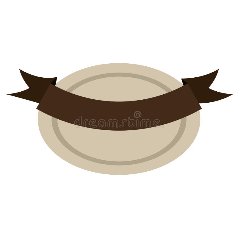 Oval Shape Seal Stamp with Brown Label Stock Illustration ...