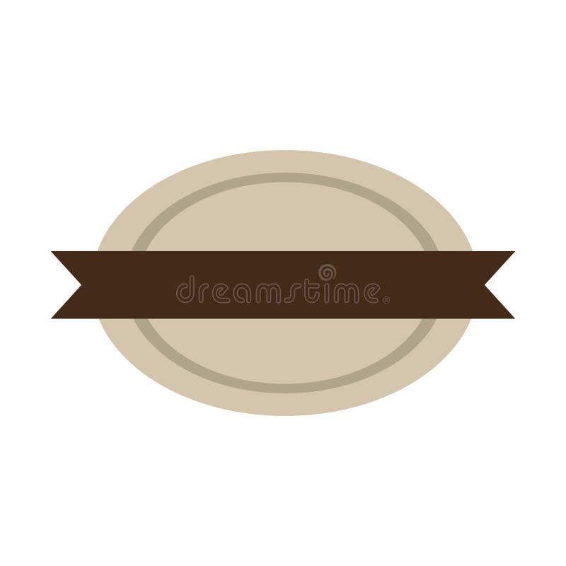 Oval Shape Seal Stamp with Brown Label Stock Illustration ...
