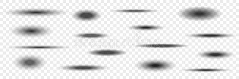 Round Oval Realistic Transparent Shadow Effects Stock Illustrations ...
