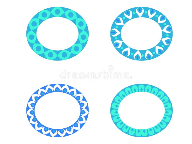 Oval-shaped African Tribal Vector Frame Flat Design Stock Vector ...