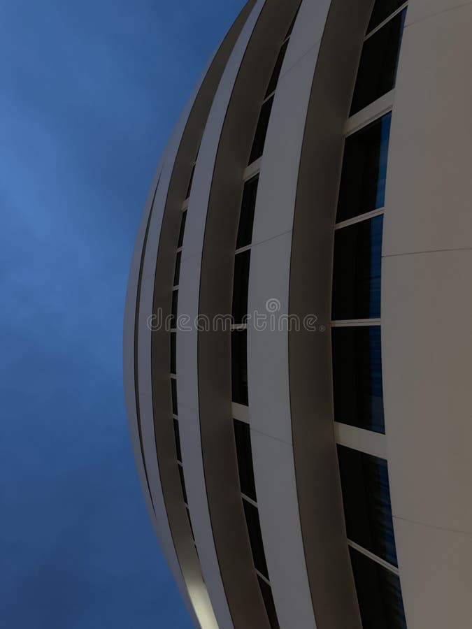 Oval Shaped Building Evening View Below Stock Photos - Free & Royalty ...