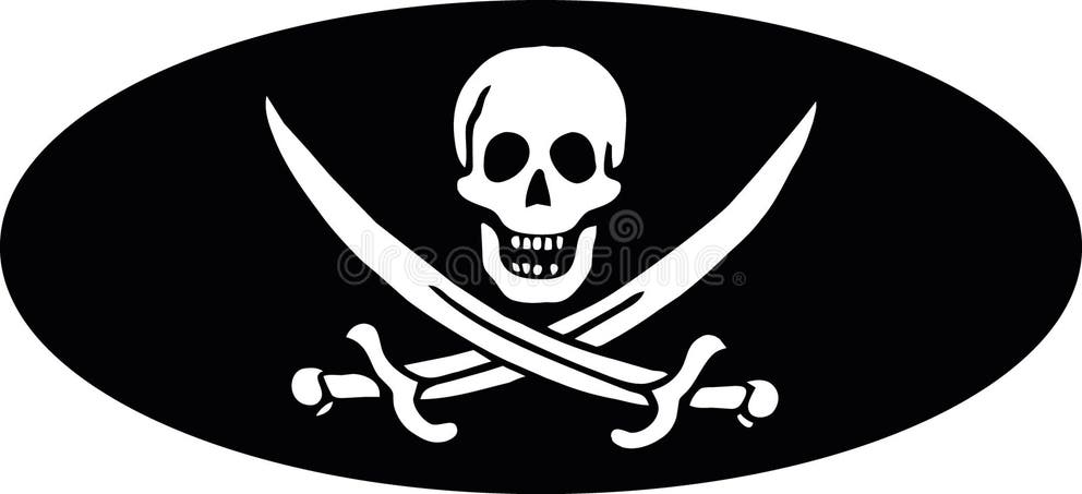 Oval Flag of JACK RACKHAM (PIRATE FLAG) Stock Vector - Illustration of ...