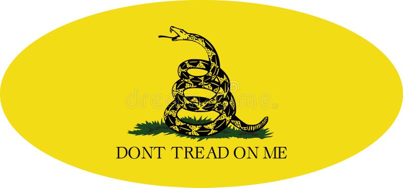 Oval shaped GADSDEN FLAG stock vector. Illustration of banner - 342819490