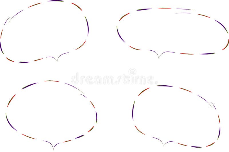 Red Purple Abstract Thin Dotted Lines Speech Bubbles Stock Illustration ...