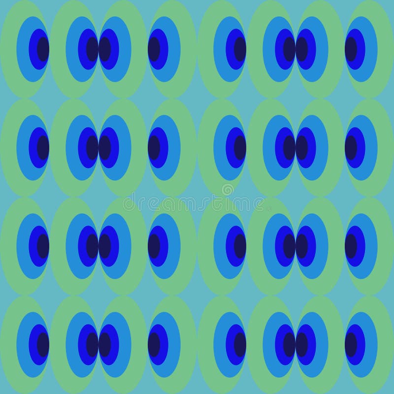 Oval Shapes in Blue and Turquoise. Stock Vector - Illustration of ...