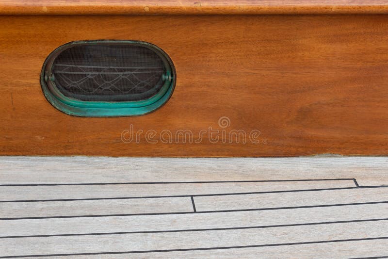 Oval Ships Porthole Window by the Deck of a Sailboat, Screen and ...