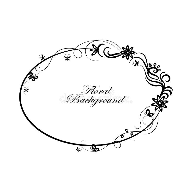 Simple Oval Frame Drawing