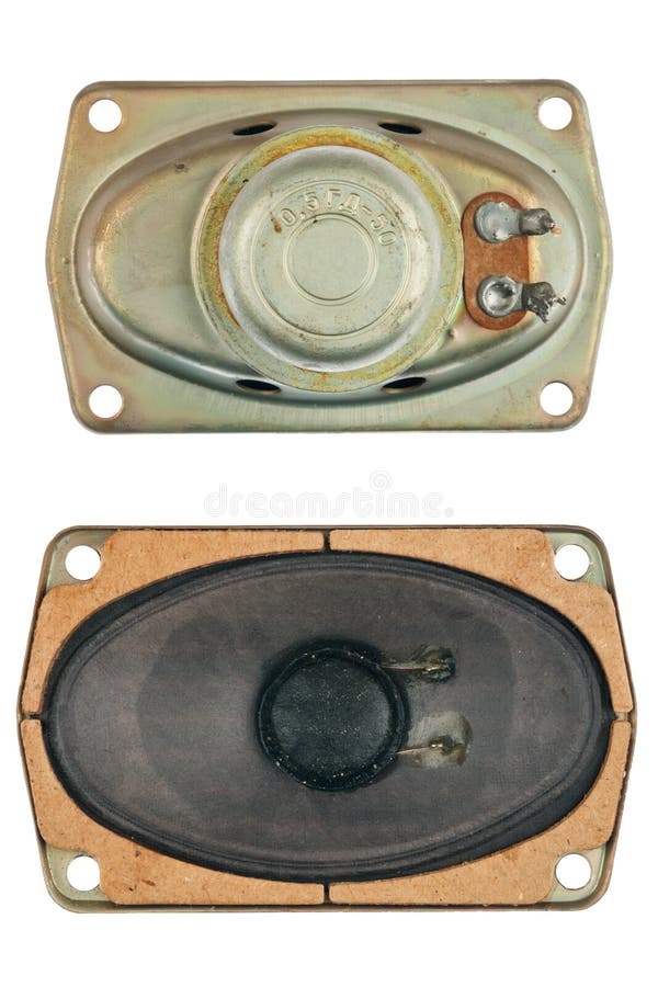Oval Speaker Isolated on White Background Stock Photo - Image of club ...