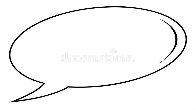 Oval Speech Bubble Smooth, Dialogue Symbol for Friendly Communication ...
