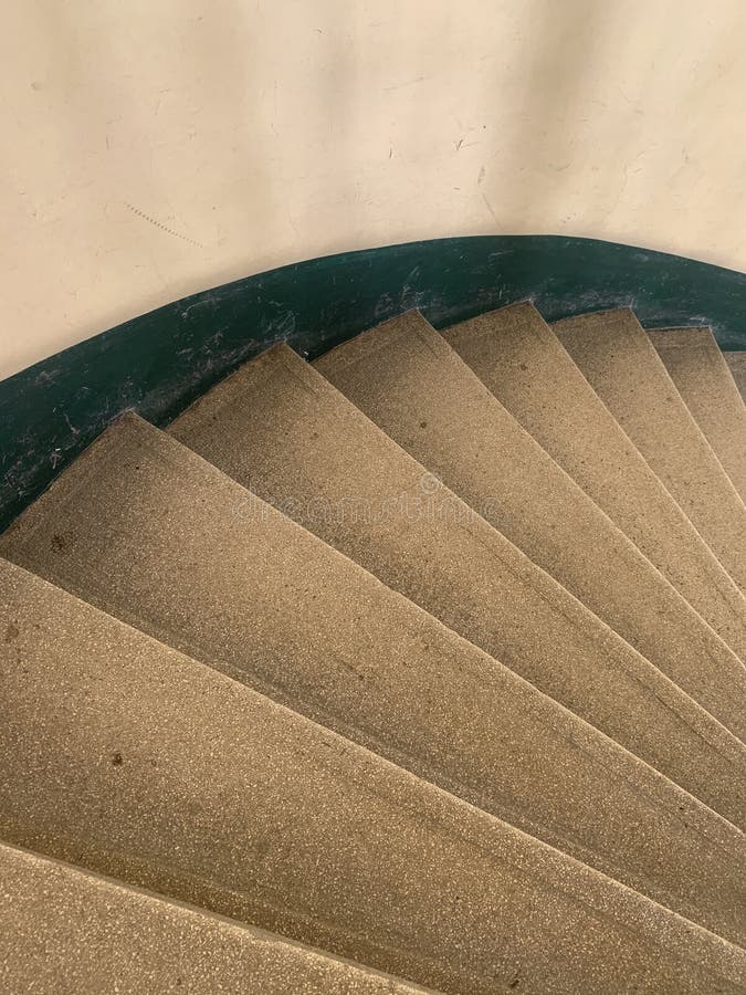 Oval Stairs in the Building Stock Image - Image of downstairs, wall ...