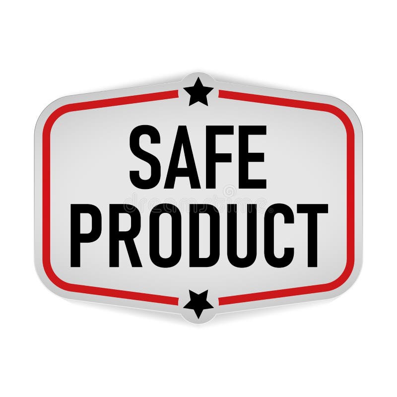 Safe product sticker. stock vector. Illustration of template - 197149641
