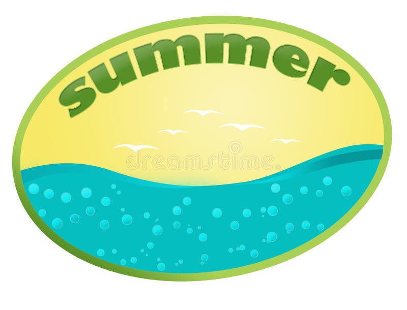 Sticker summer stock illustration. Illustration of design - 29928699