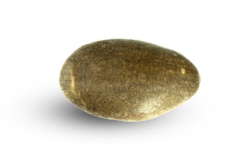 Oval stone is isolated stock image. Image of dark, rough - 256139423