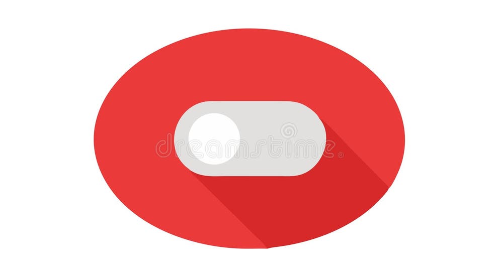 Oval Switch Button Icon Toggle Control User Interface Element , Vector Design Generative AI ...