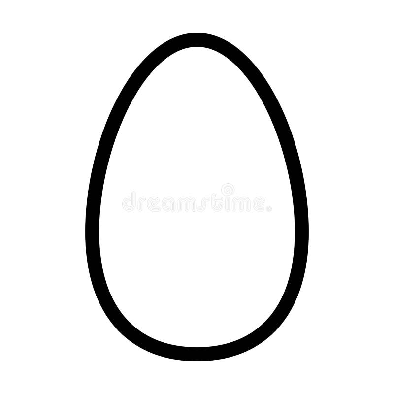 Oval Symbol Shape Vector Icon Outline Stroke Stock Vector ...