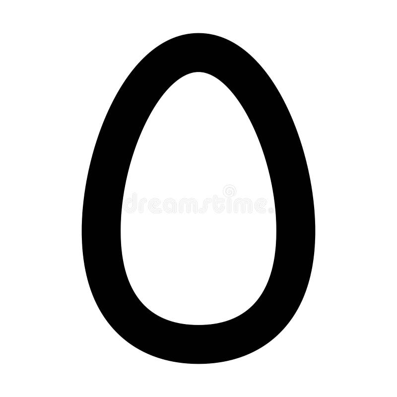 Oval Symbol Shape Vector Icon Outline Stroke for Creative Graphic ...