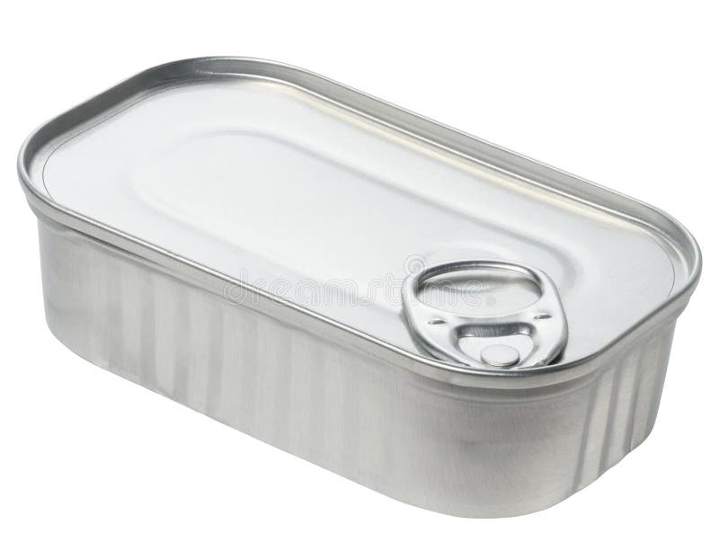 Oval Tin Lid from a Can of Food on an Isolated Background Stock Image ...